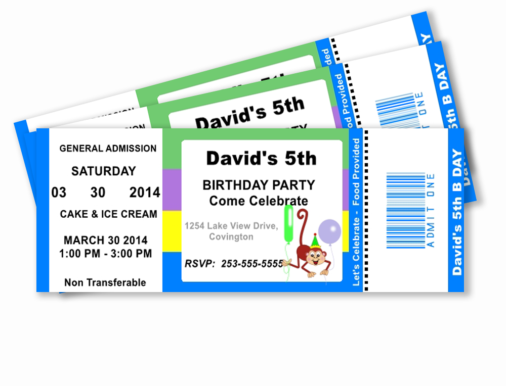 Make Birthday Ticket Invitations - Wrapcandy