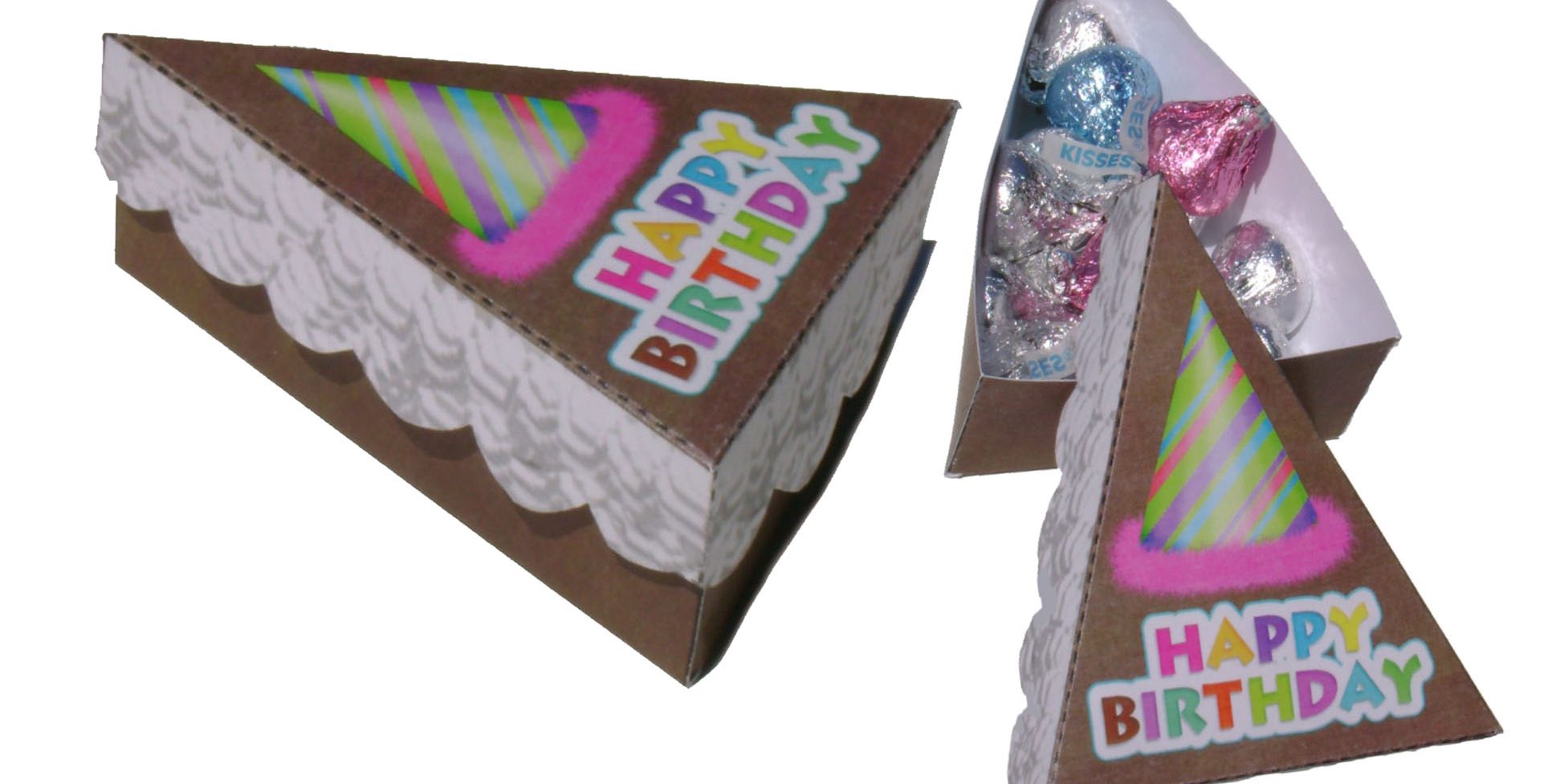 Free Birthday Template - Create a Birthday Cake Slice Box