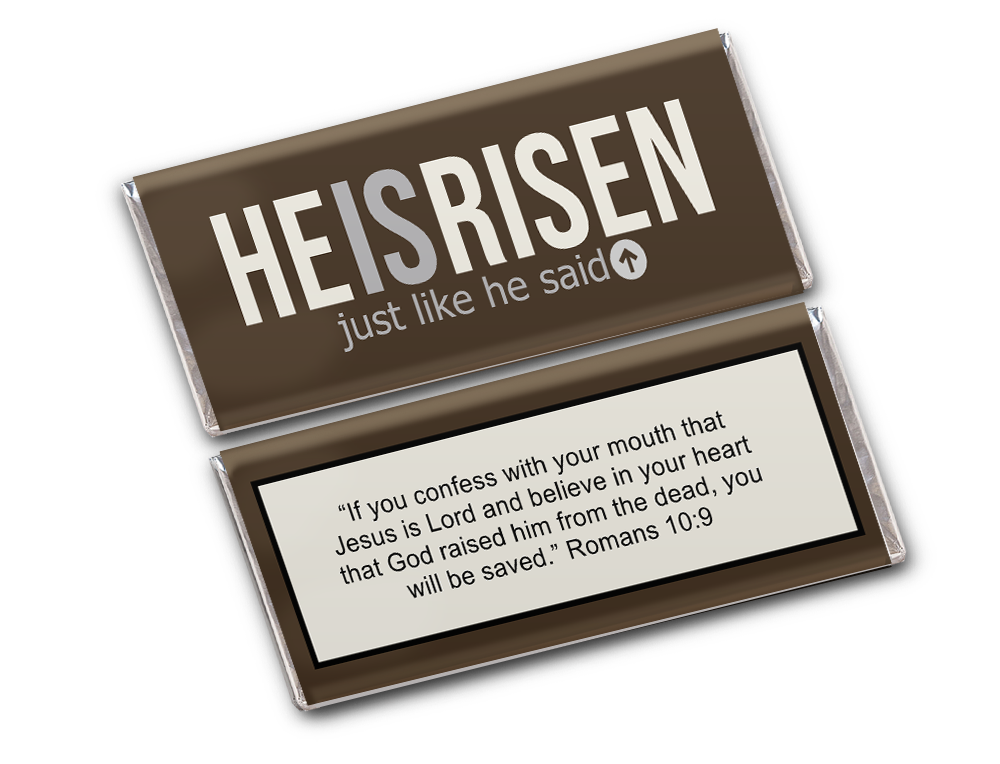 He Is Risen Candy Wrapper For Easter Wrapcandy