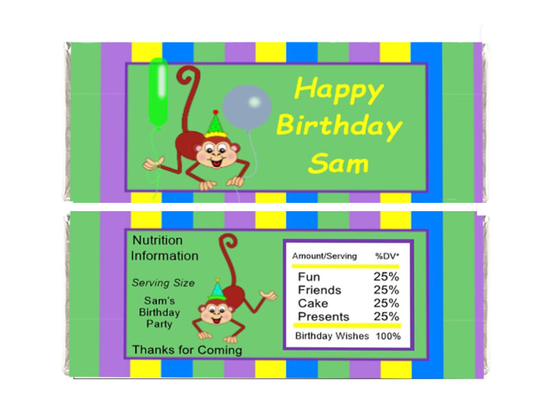 Free Birthday Candy Bar Wrapper Templates - Wrapcandy